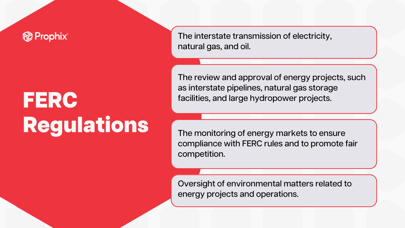 What does the federal energy regulation commission (FERC) do? | Prophix
